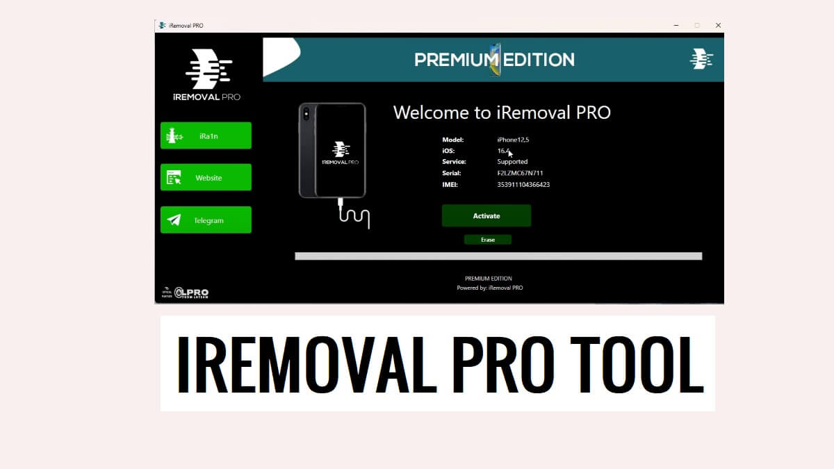 iREMOVAL PRO V5.9.3 iCloud Bypass Tool + iRa1n v2.3 download