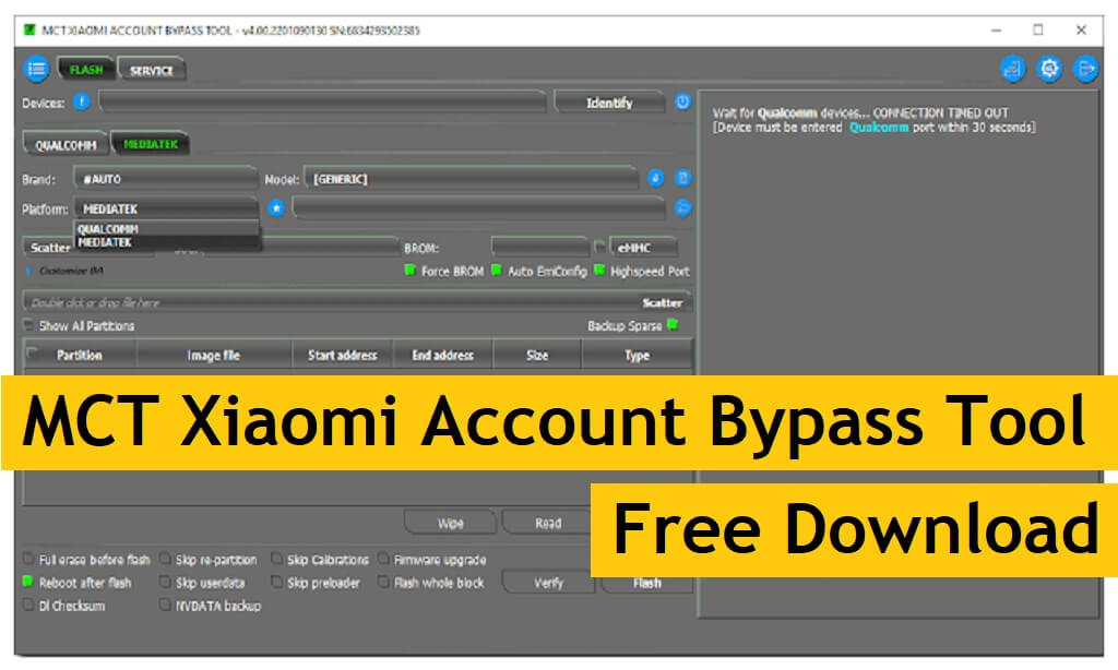 MCT Xiaomi Account Bypass Tool V4.0 Latest Version Free Download