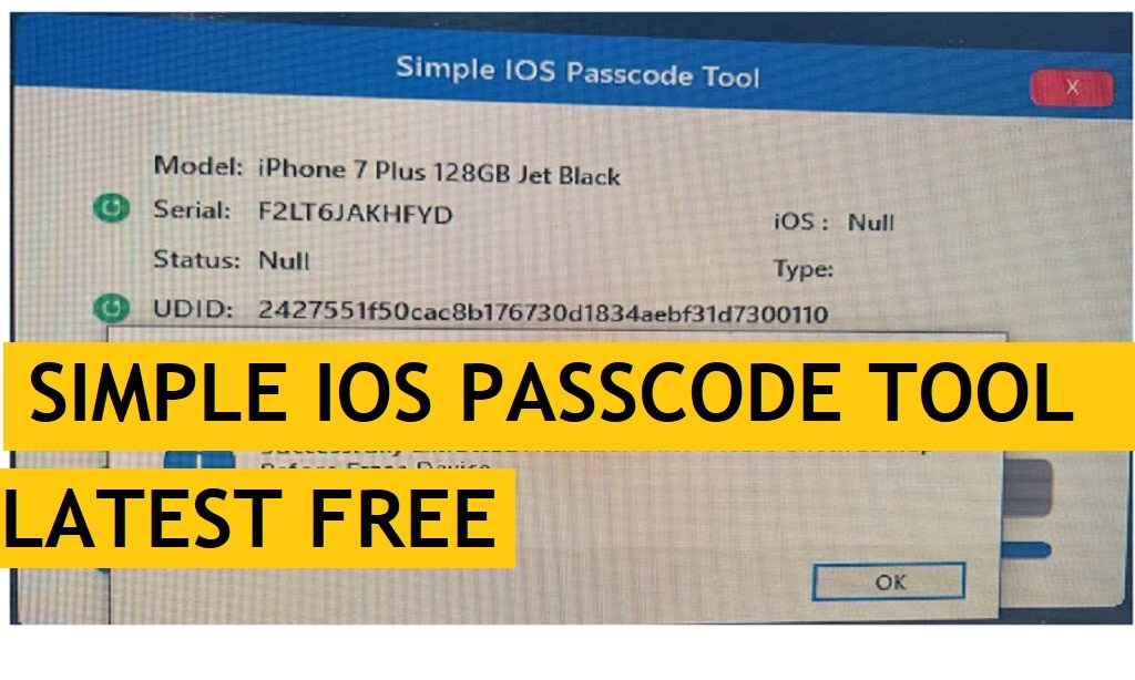 Simple iOS Passcode Tool V1 Download Free Latest for Windows