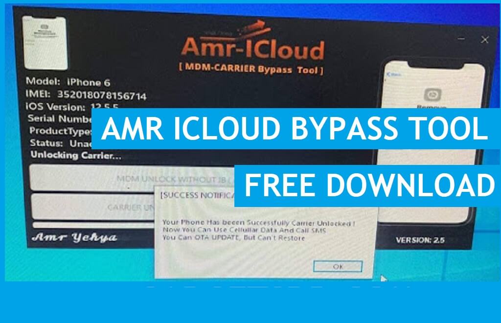 AMR icloud Tool for Windows Free Download | MDM Bypass Easy