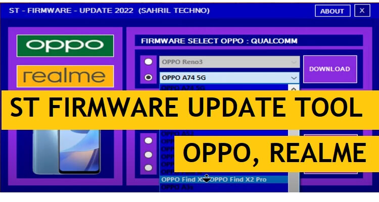 ST Firmware Update Tool V1.1 Oppo, Realme Direct ROM Download Tool