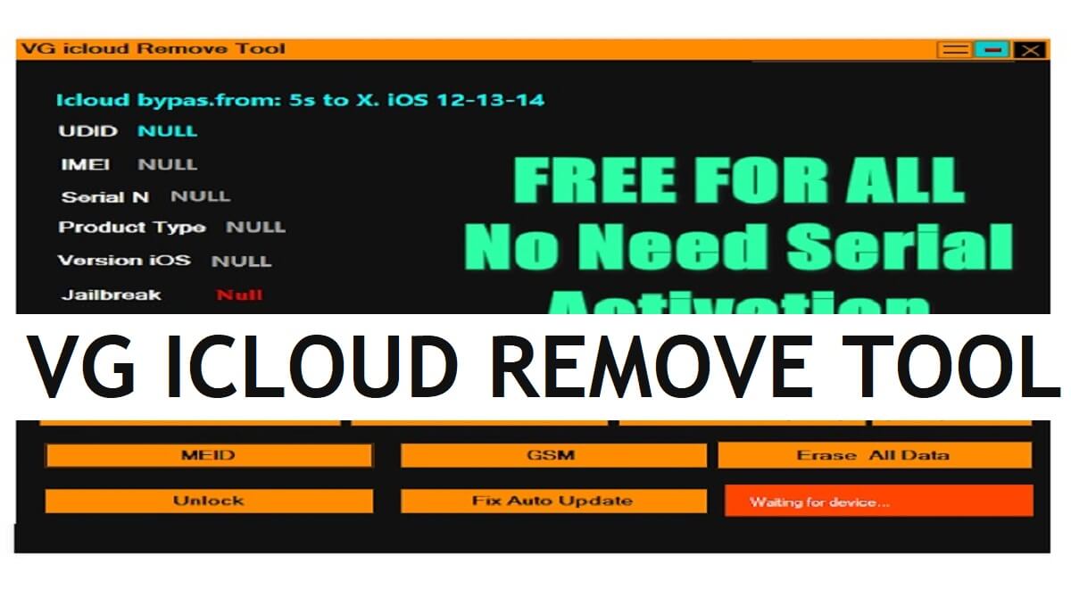 VG iCloud Remove Tool for Windows Download Latest Version Bypass
