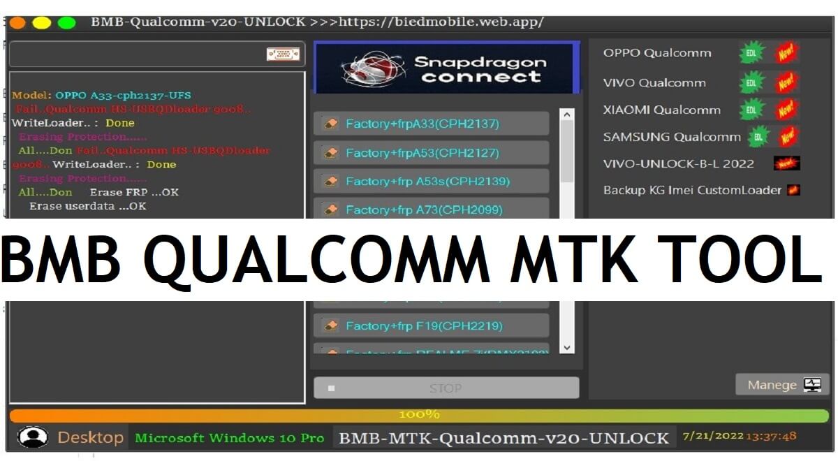 BMB Qualcomm MTK Tool V32 Download Android unlock tool latest