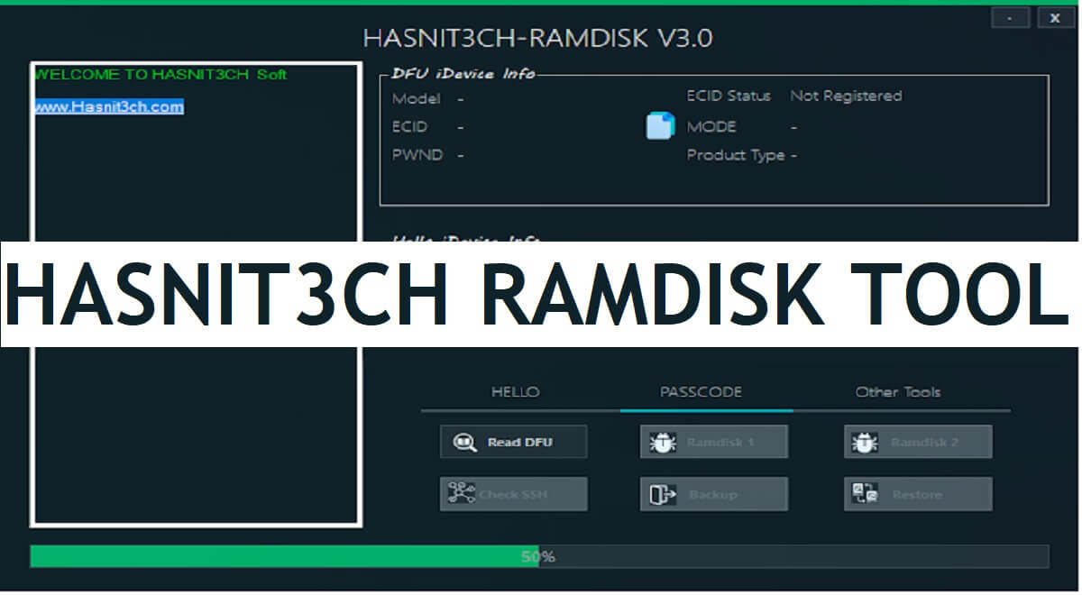 HASNIT3CH RAMDISK Tool V3.1 AIO Download Latest IOS 15