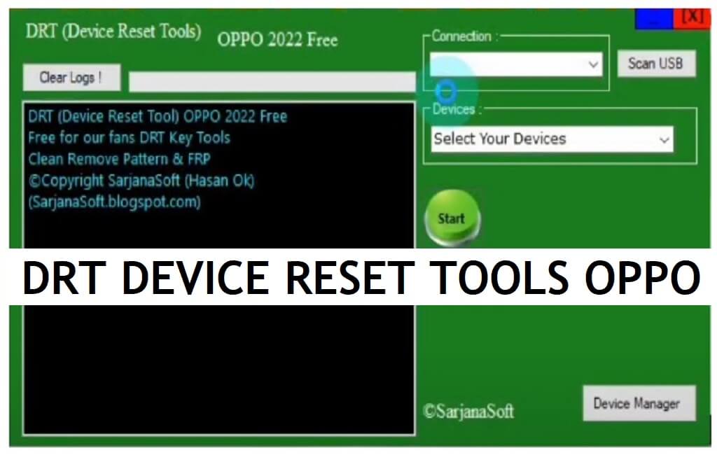 DRT Device Reset Tools Oppo Download Remove Pattern Frp Tool