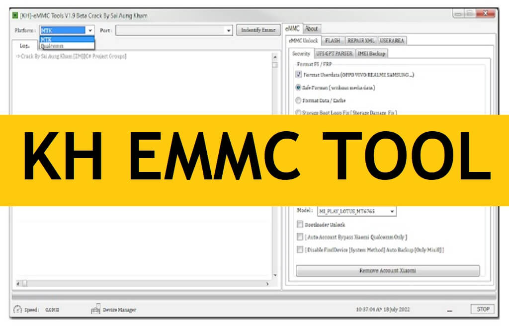 KH Emmc Tool V1.9 Download Free EMMC ISP Pinout Test Point