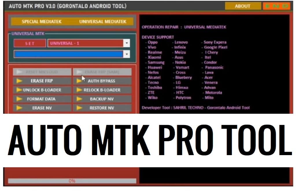 Auto MTK Pro Tool V3.0 Download Latest Pin, FRP Remove Free