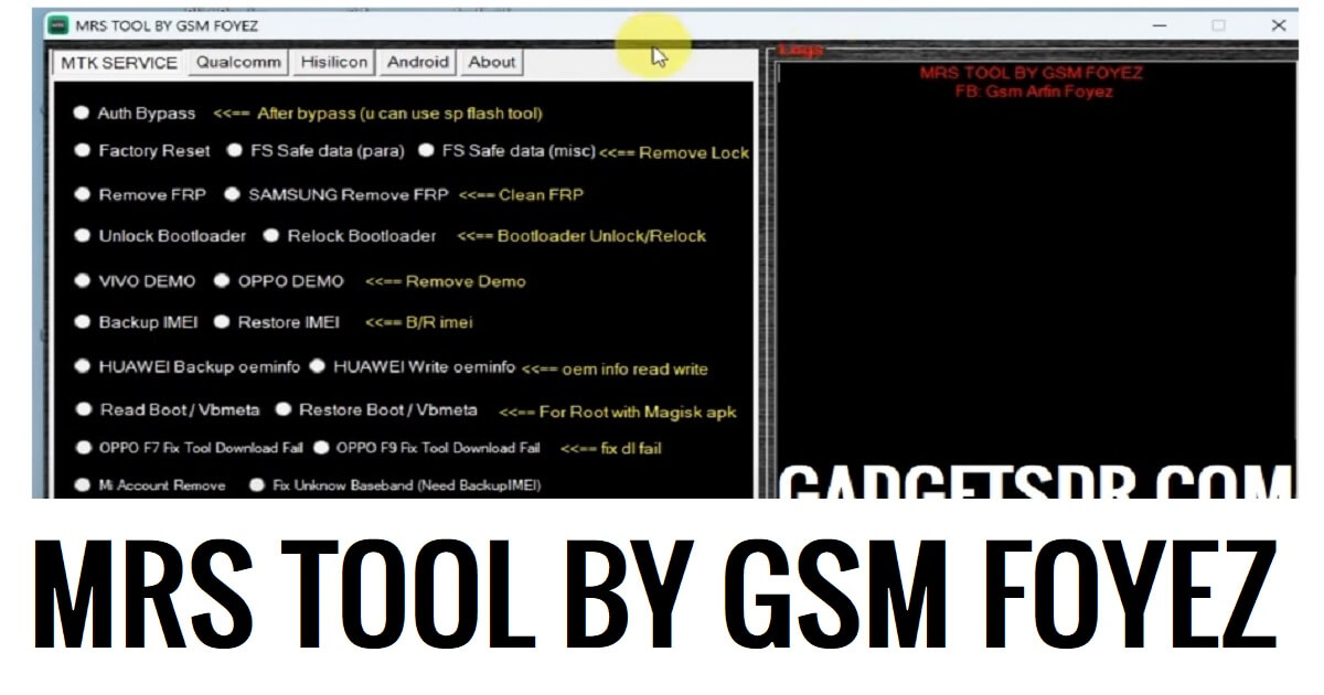 MRS Tool BY GSM FOYEZ Download Latest Version Free - GSM Doctor