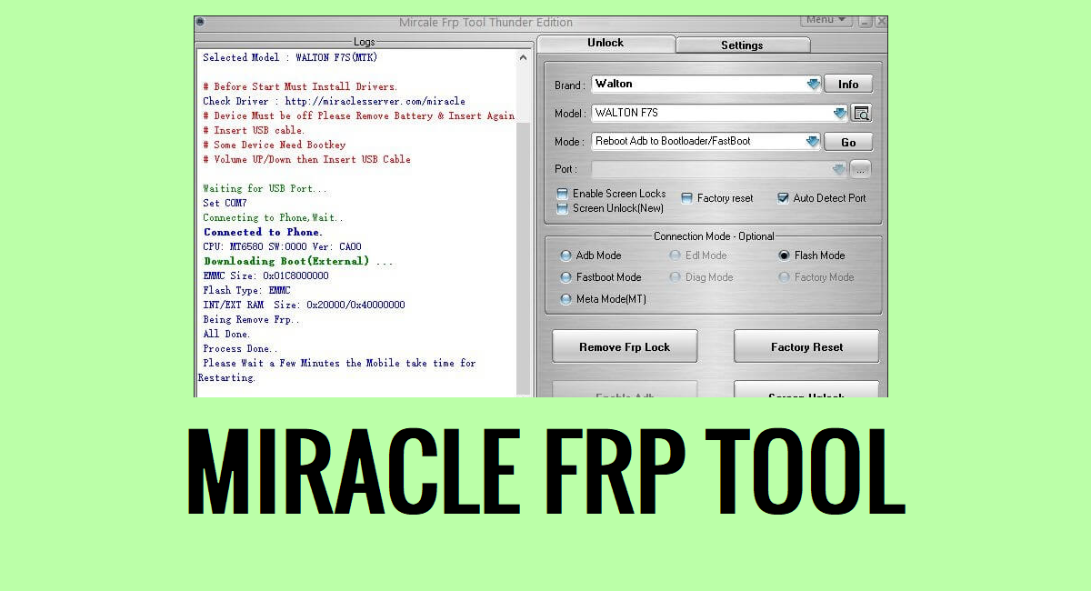 Download Miracle FRP Tool V2.03 [Latest Version] Setup Windows