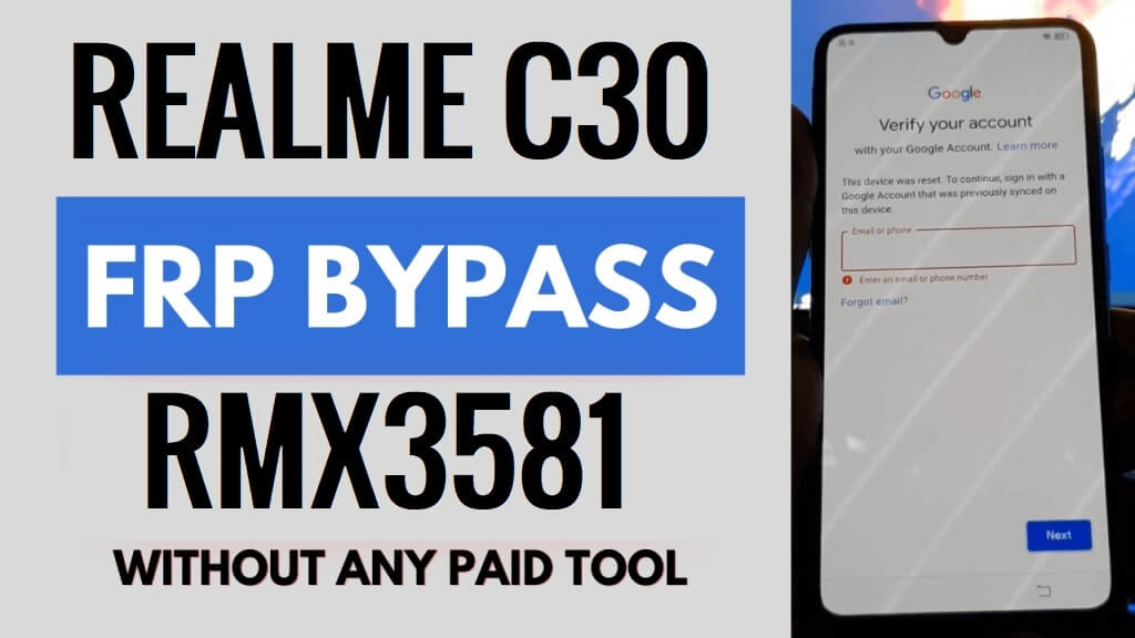 Download Realme C30 RMX3581 FRP File (SPD PAC Unlock File)